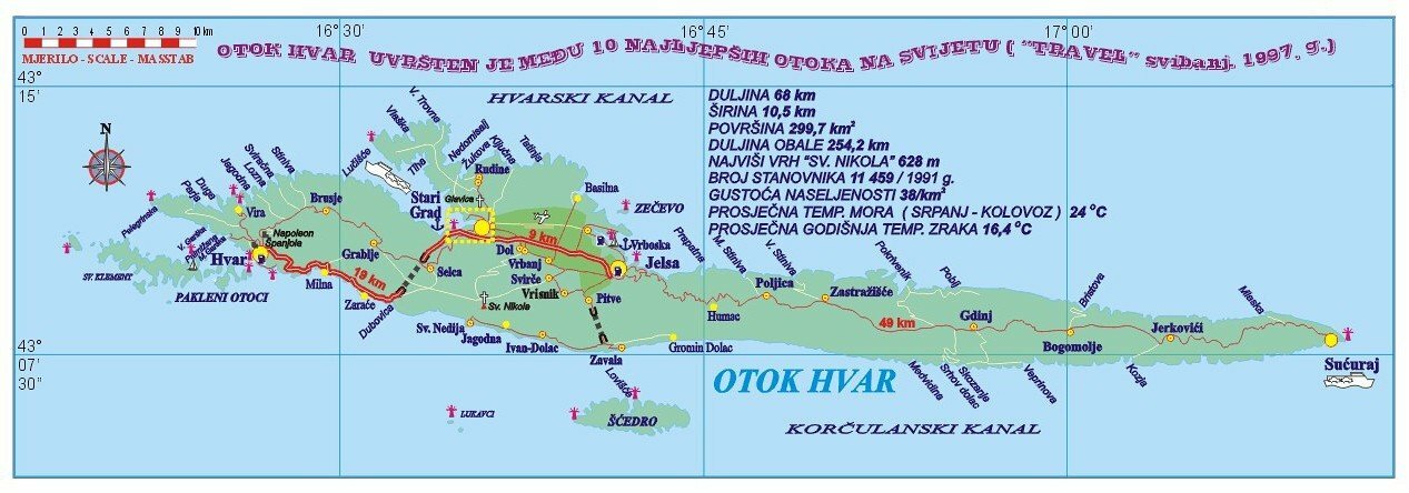 HVAR ISLAND CROATIA MAP INSTANT ACCESS TO VIDEO - RICHMOND 2DAY